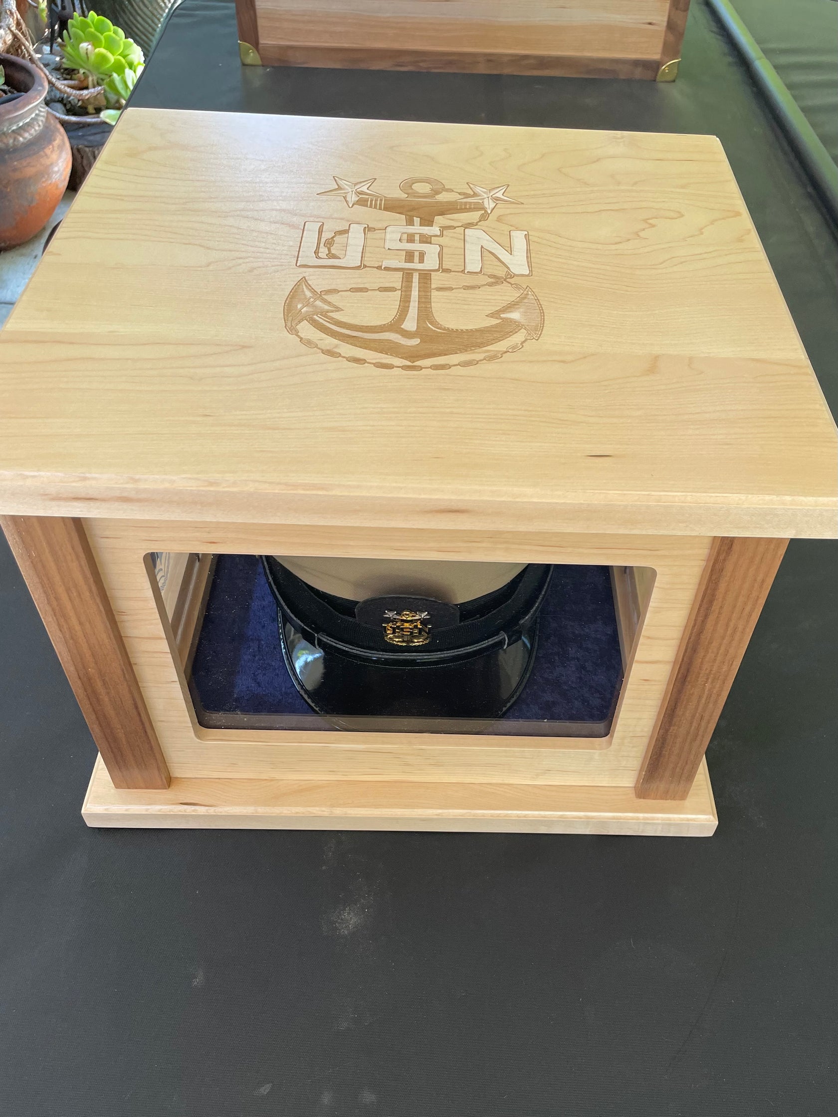 US Navy Chief, Senior Chief, Master Chief, Officer, military Hat Box ...